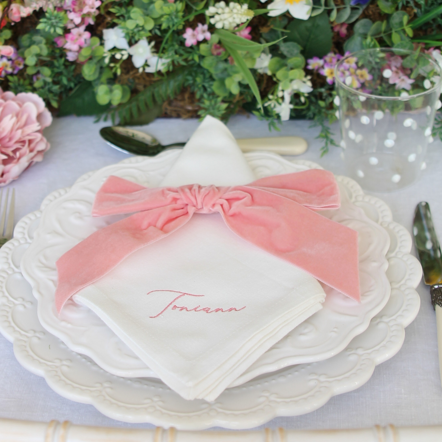 Napkins with names on them | The Embroidered Napkin Company
