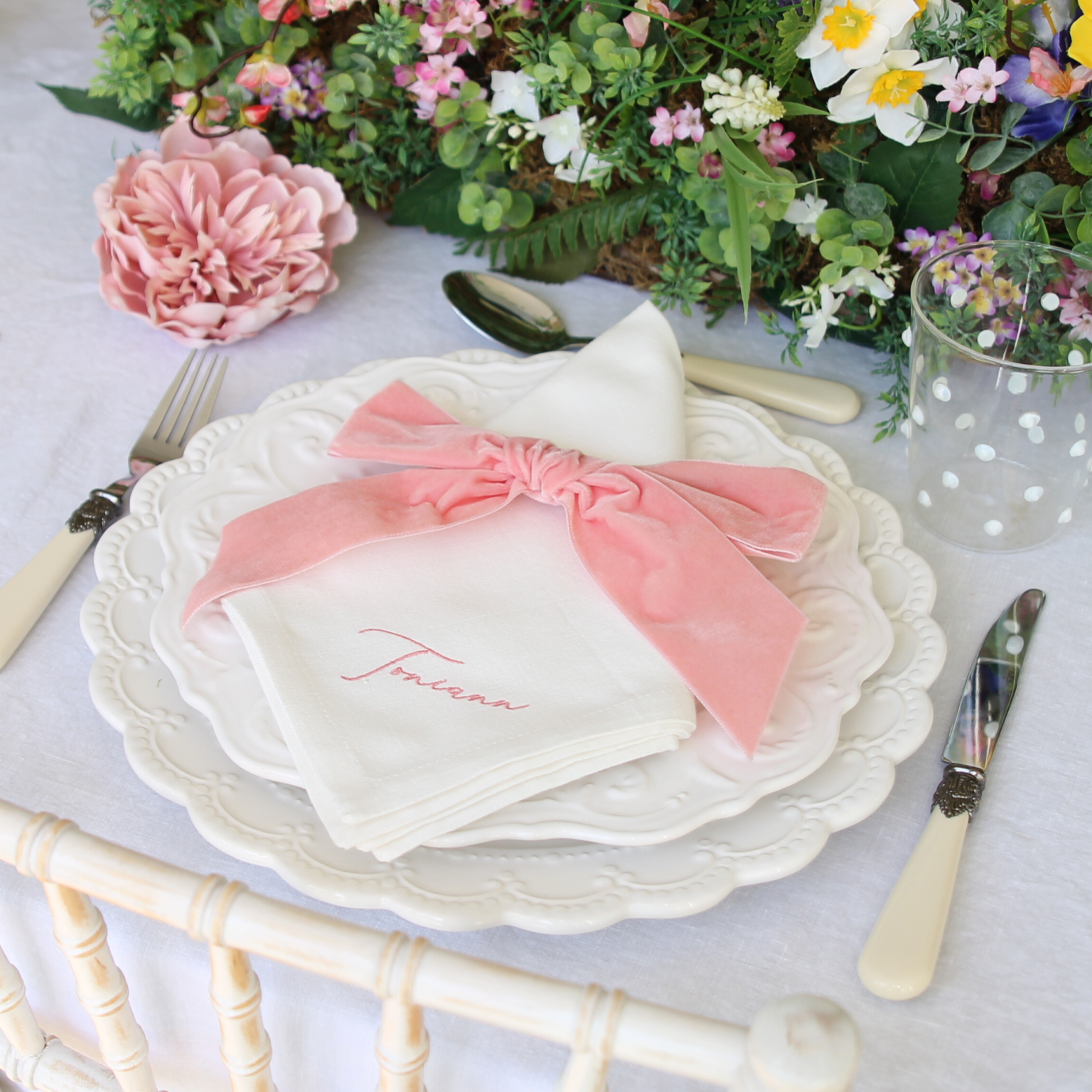 Napkins with names on them | The Embroidered Napkin Company