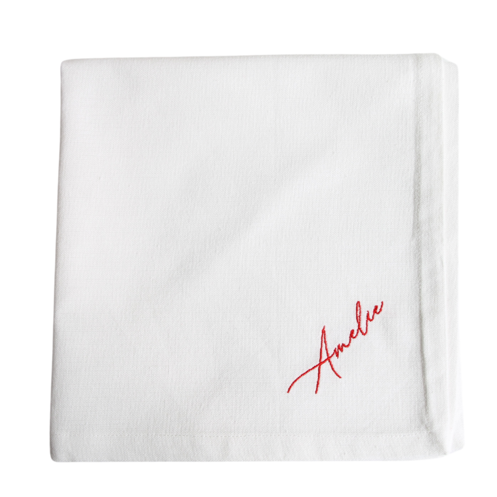 Napkins with names on them | The Embroidered Napkin Company
