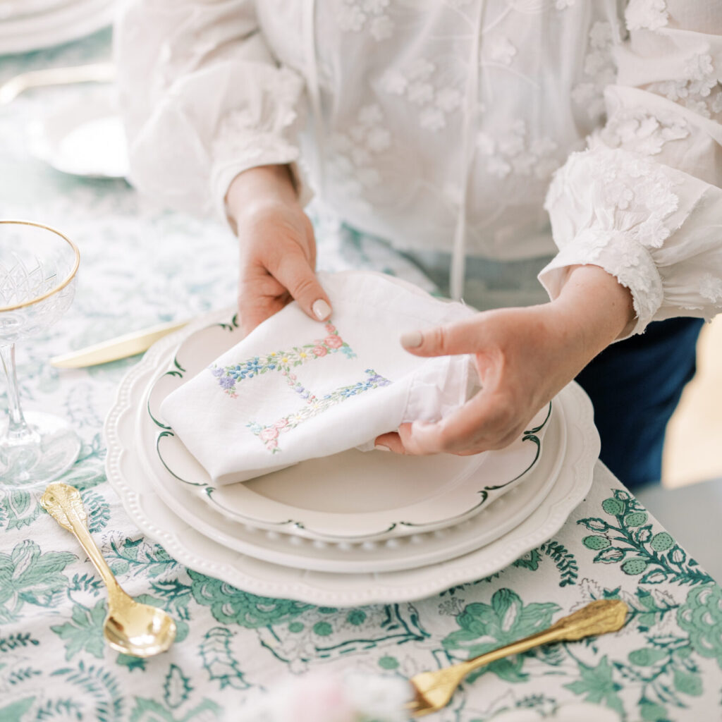 Washed Linen Napkins | The Embroidered Napkin Co