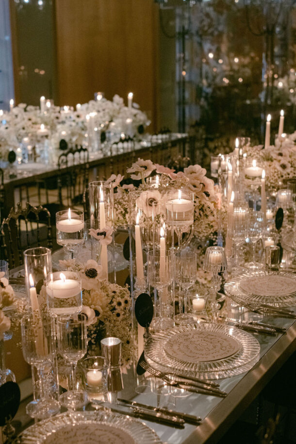 Candlelit Dinner Table Styling With Personalised Place Settings