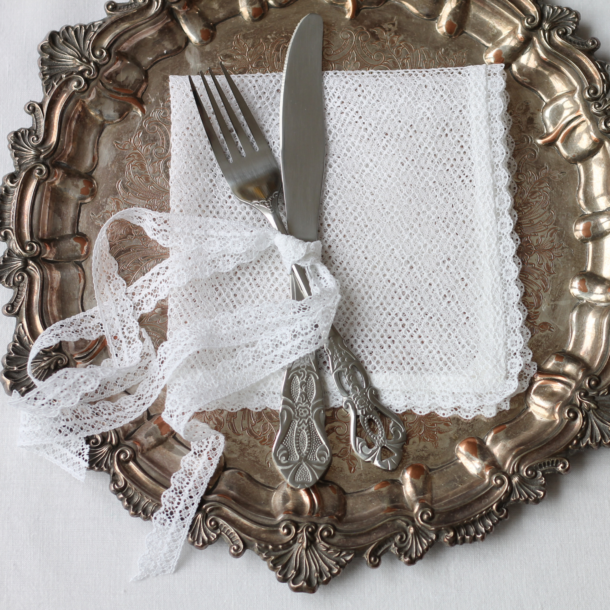 Nottingham Lace Napkin | The Embroidered Napkin Co